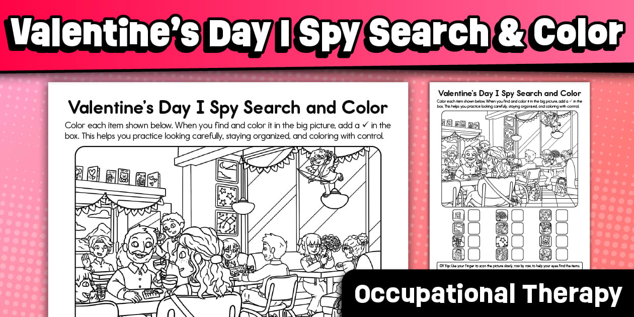 Valentine's Day Occupational Therapy Activities: I Spy Visual ...