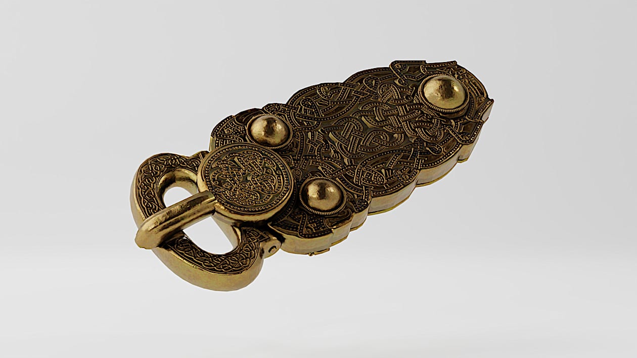3D Model: Anglo-Saxons & Vikings - Sutton Hoo Belt Buckle