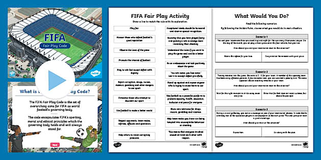 FIFA Fair Play Code PowerPoint | Activity Sheet | Africa Day