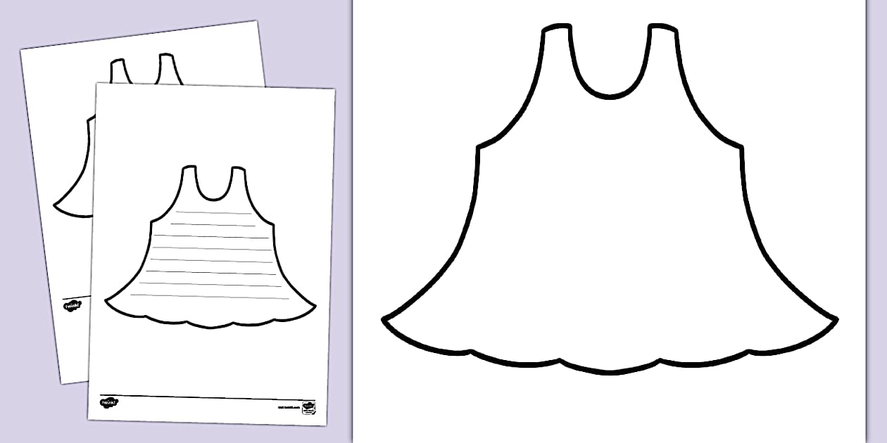 Dress Writing Template (Teacher-Made) - Twinkl
