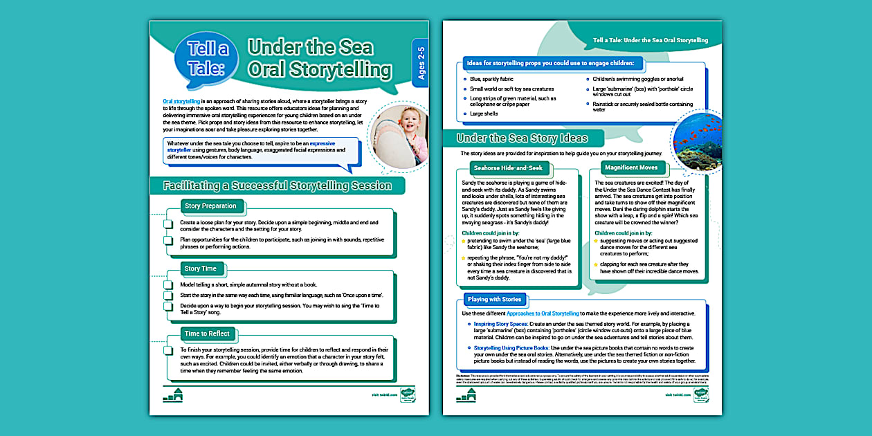 Tell a Tale: Under the Sea Oral Storytelling (Ages 2–5)