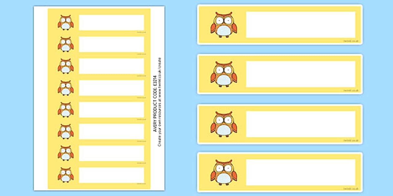 Cute Owl Themed Gratnells Tray Labels (teacher made)