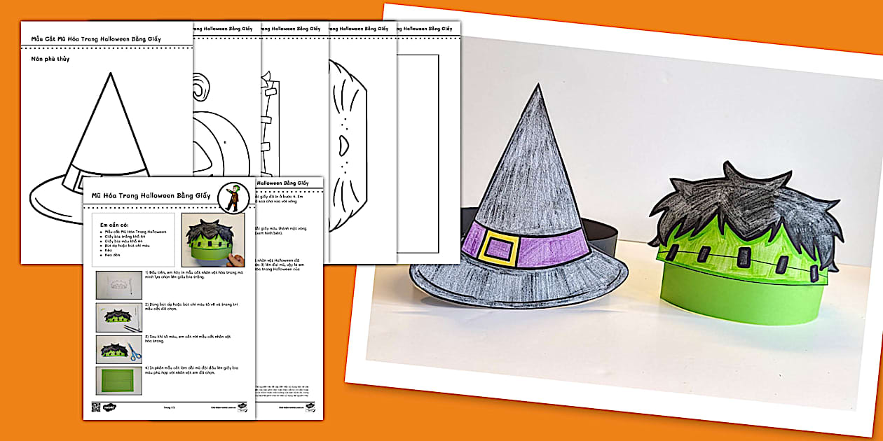 Thủ Công Mũ Hóa Trang Halloween Bằng Giấy - Twinkl