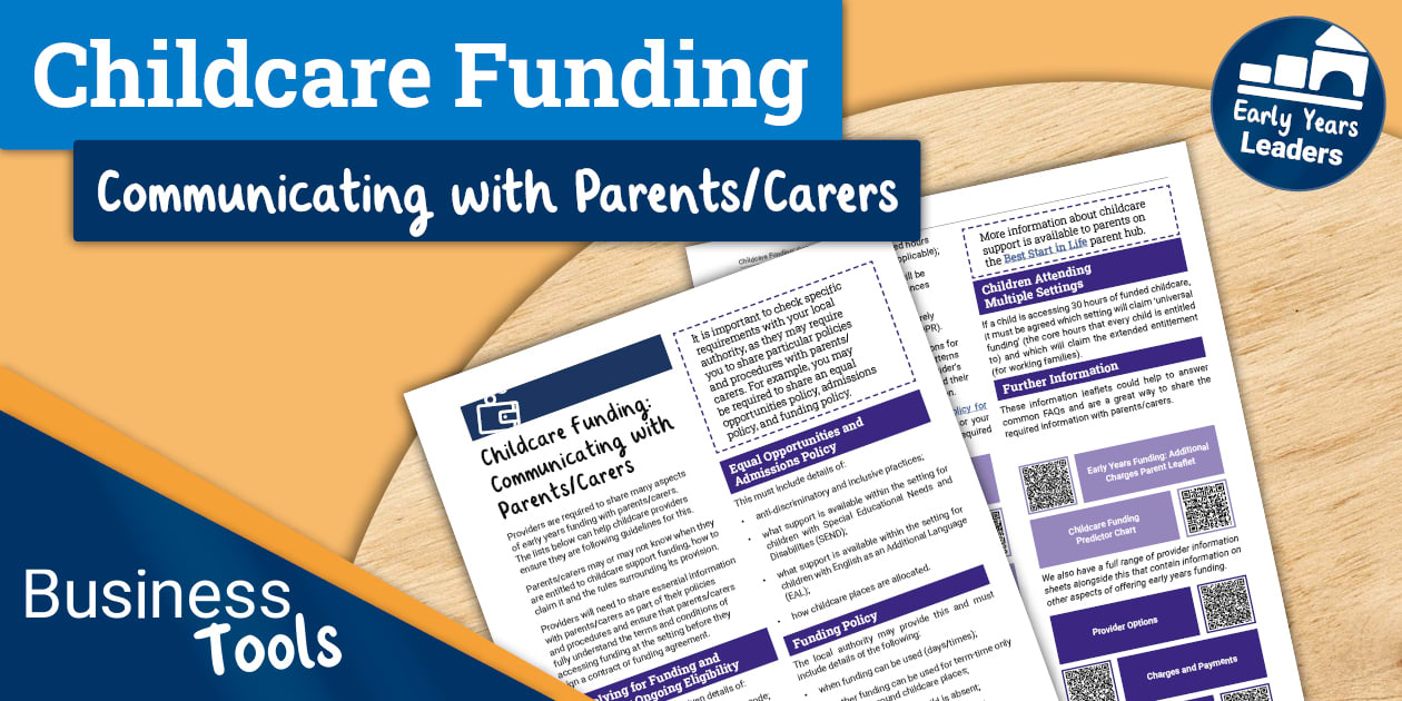Childcare Funding: Communicating with Parents/Carers
