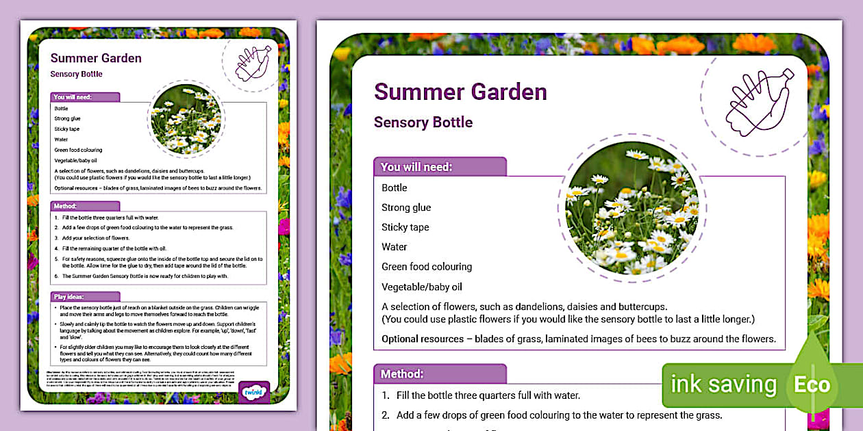 Summer Sensory Bottle Activity | EYLF Resources | Twinkl