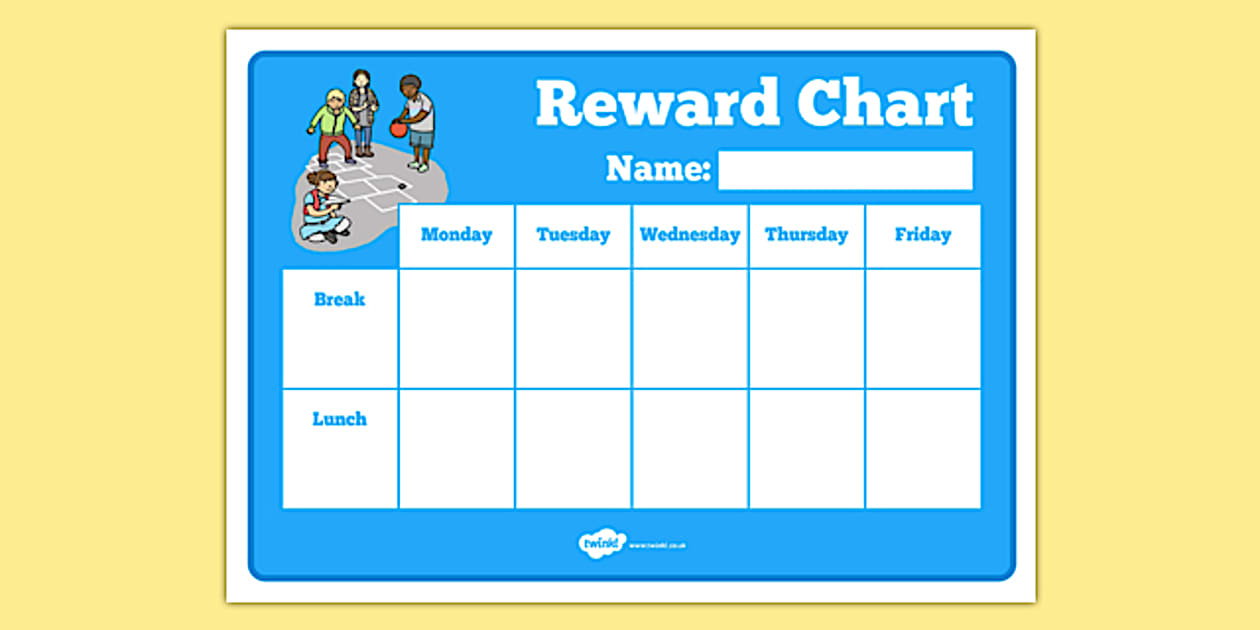 Break Time Lunch Time Reward Chart (teacher made) - Twinkl