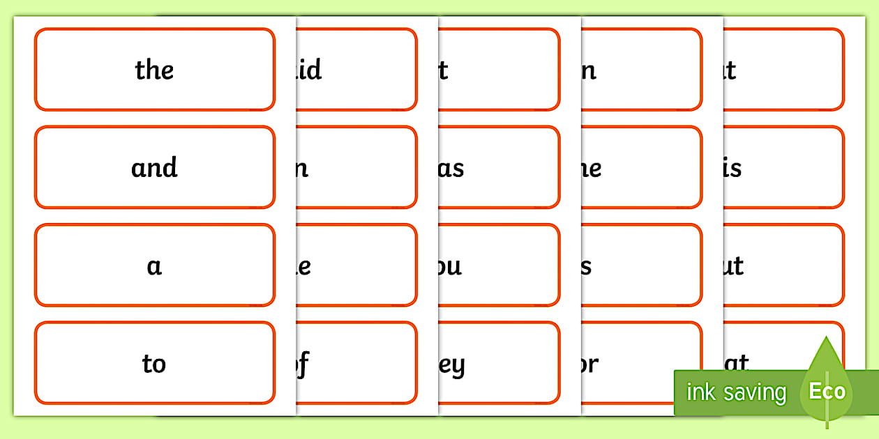 High Frequency Words (teacher made) - Twinkl