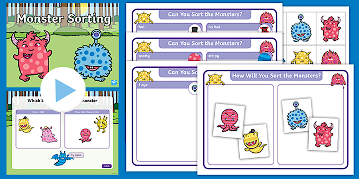 👉 Monster Sorting Resource Pack (teacher made) - Twinkl