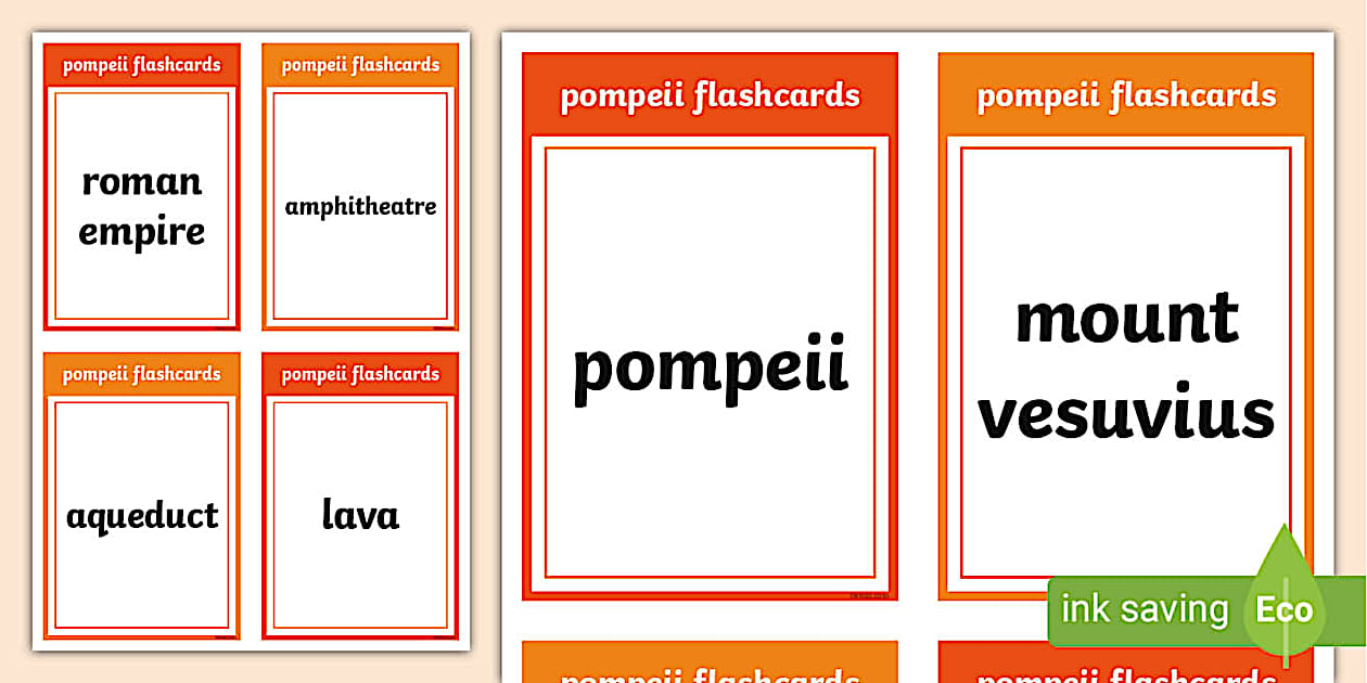 Pompeii Flashcards (Teacher-Made) - Twinkl