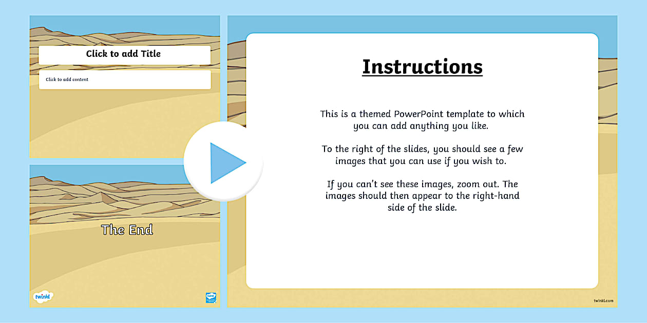 Editable Desert Theme PowerPoint Templates (teacher made)