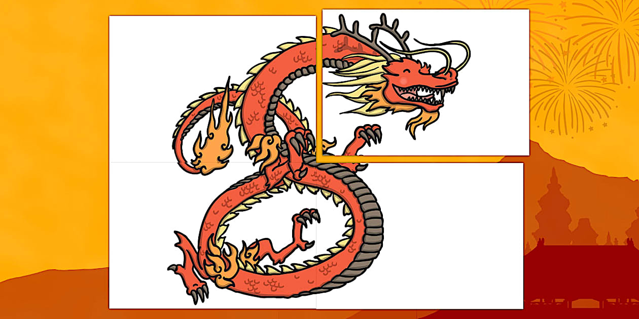 Chinese Dragon Large Display Cut Out - Twinkl