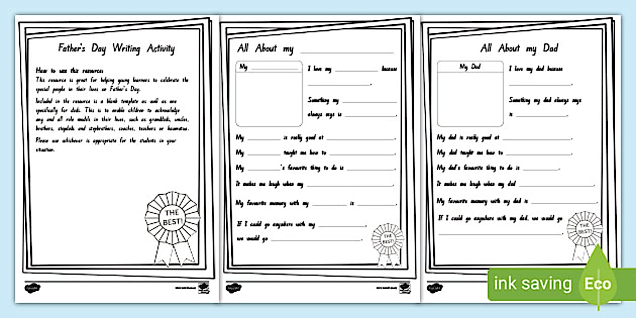 Father's Day Writing Activity