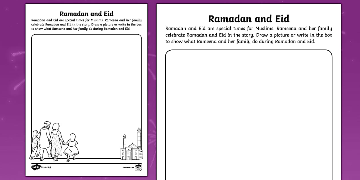 Rameena's Ramadan Poster Worksheet (teacher made) - Twinkl