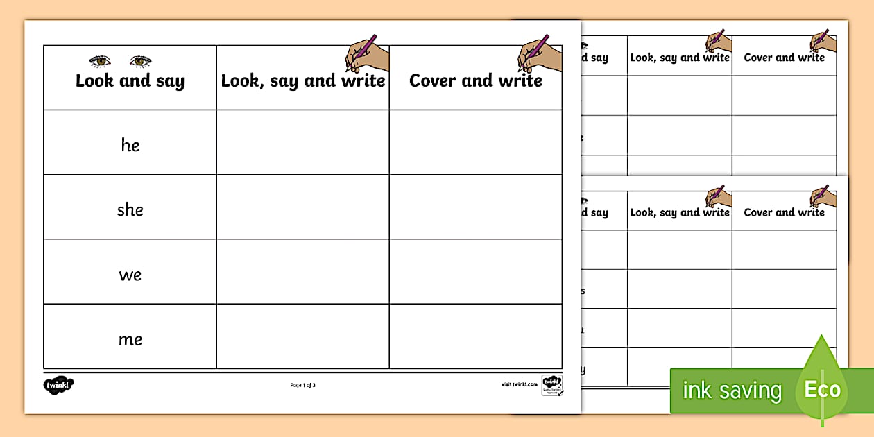 Precursive Phase 3 Tricky Words Writing Practice Worksheets