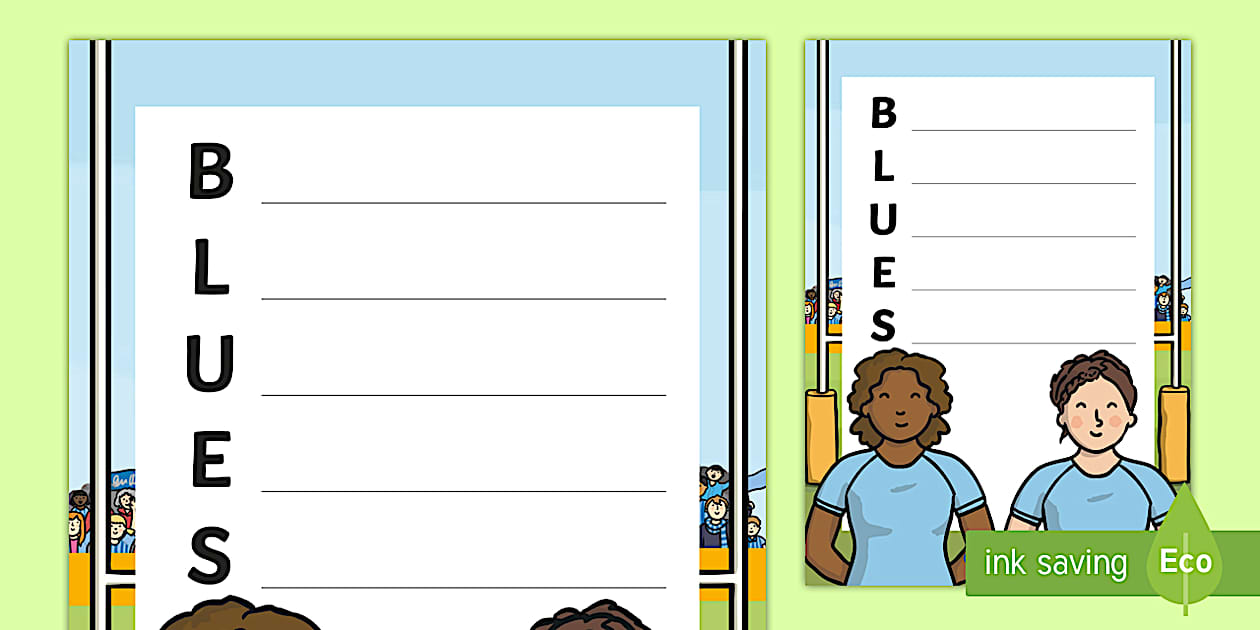 SA Women's State of Origin: Blues Acrostic Poem - Twinkl