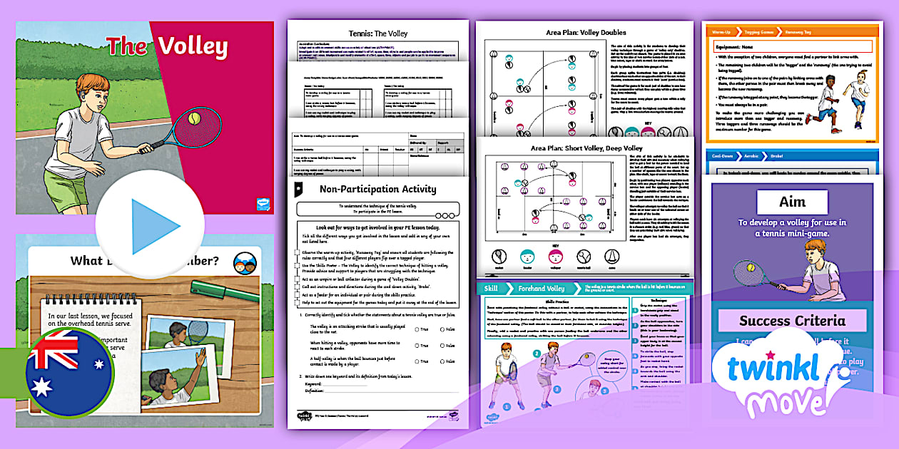 Move PE Year 5 Net and Wall: Tennis: Lesson 5 The Volley