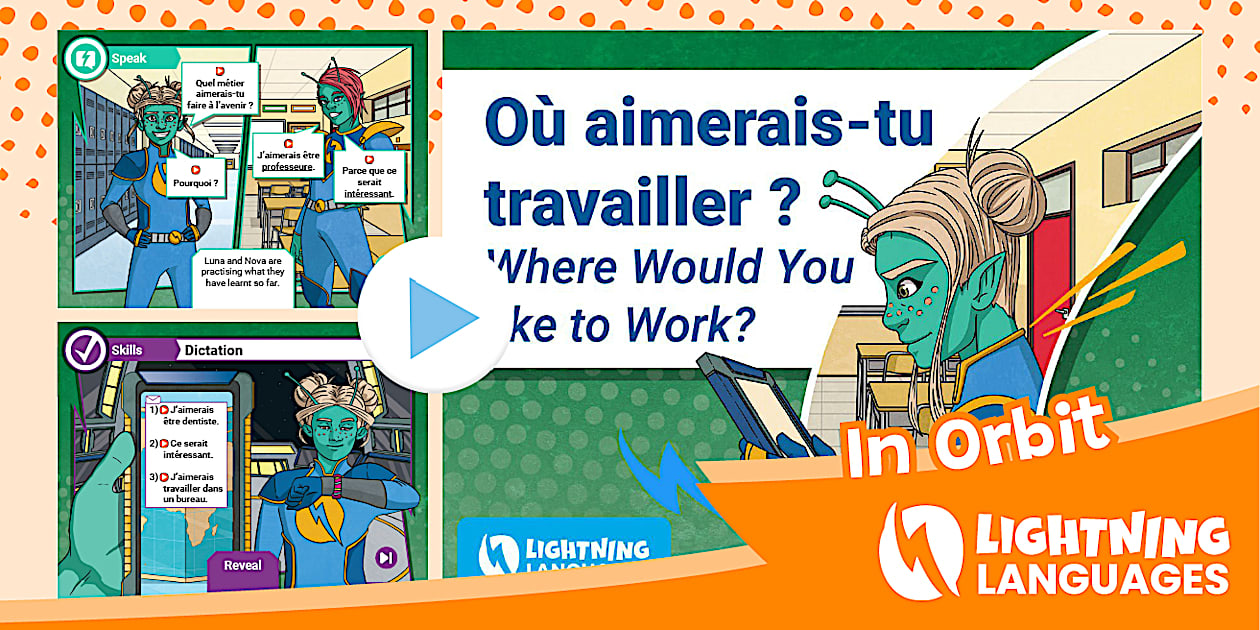 👉 Lightning Languages French In Orbit Jobs PowerPoint 3 - Twinkl