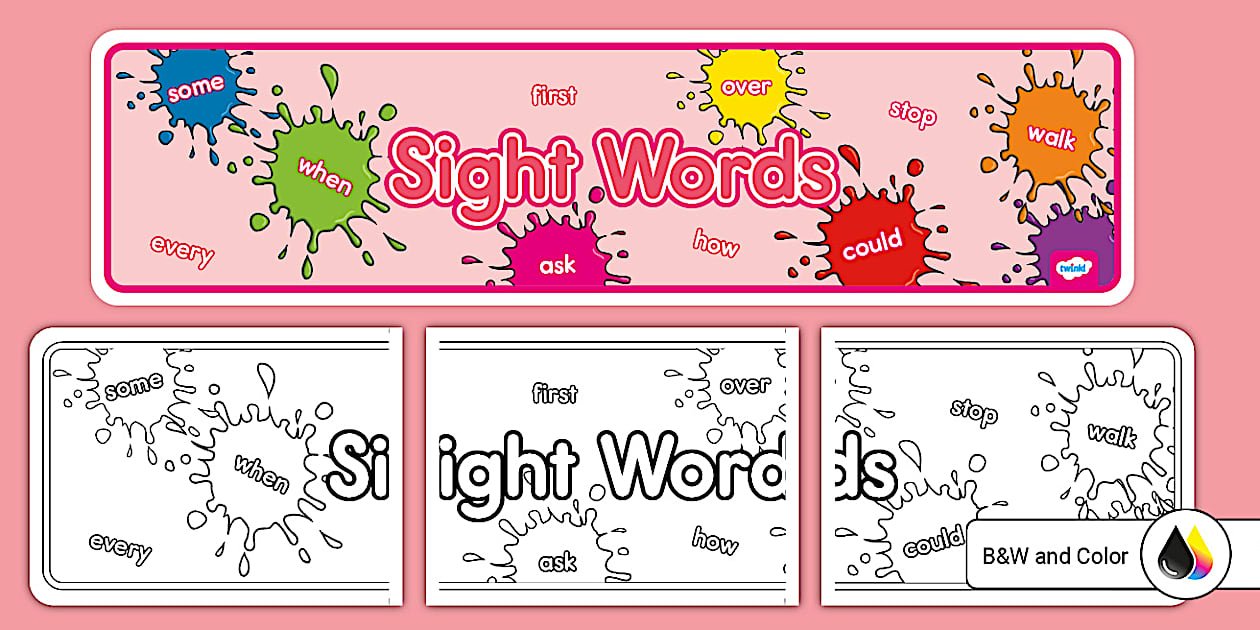 First Grade Sight Words Banner (teacher made) - Twinkl