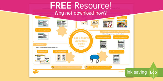 FREE! - 👉 EYFS Maths Activities On the Move (White Rose Maths) Twinkl