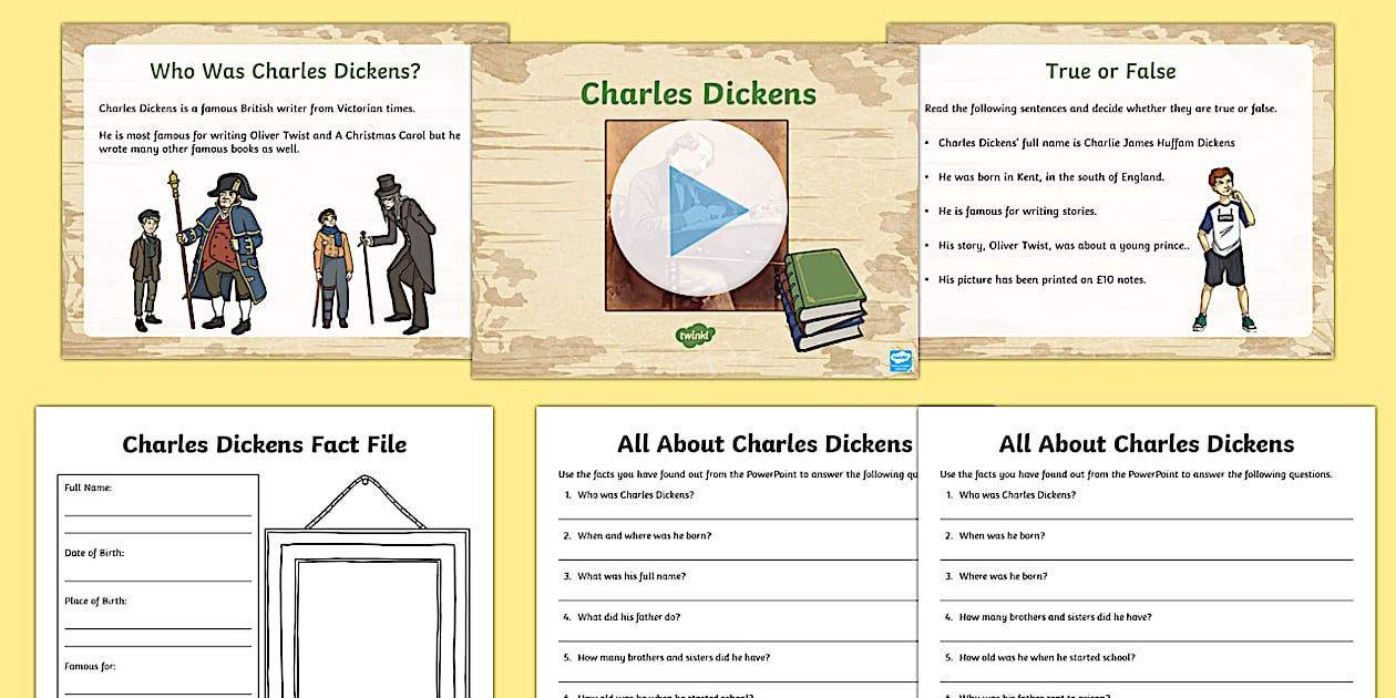 Charles Dickens Lesson Teaching Pack - significant individuals