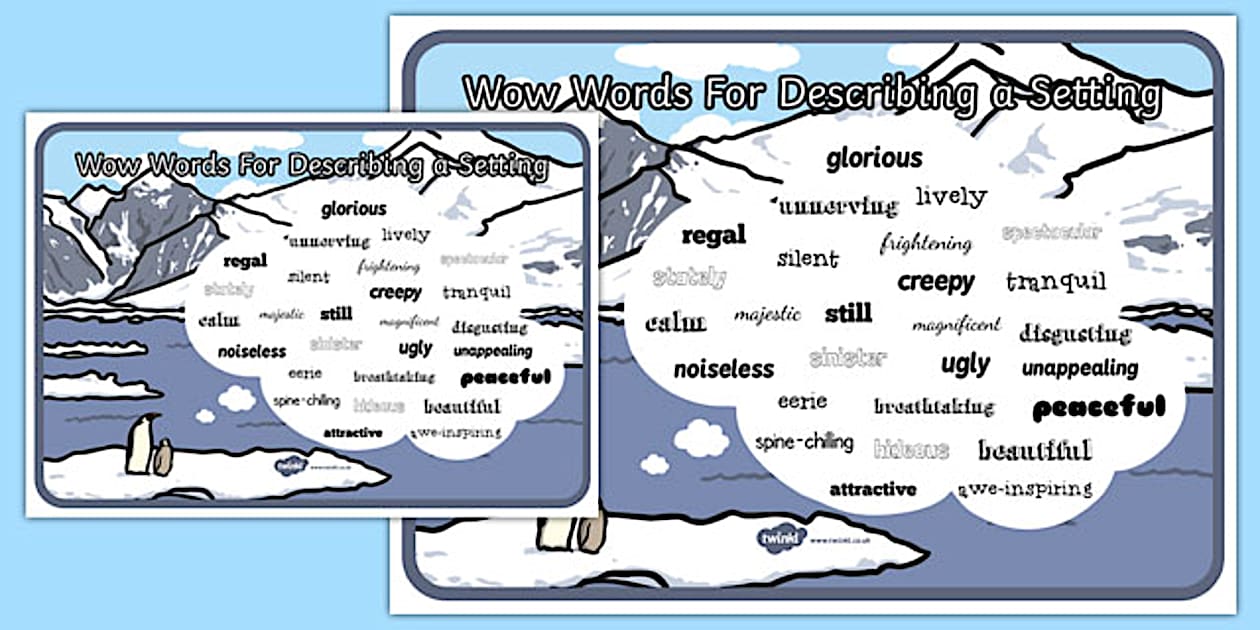 Editable Wow Words For Describing a Setting Poster - Twinkl