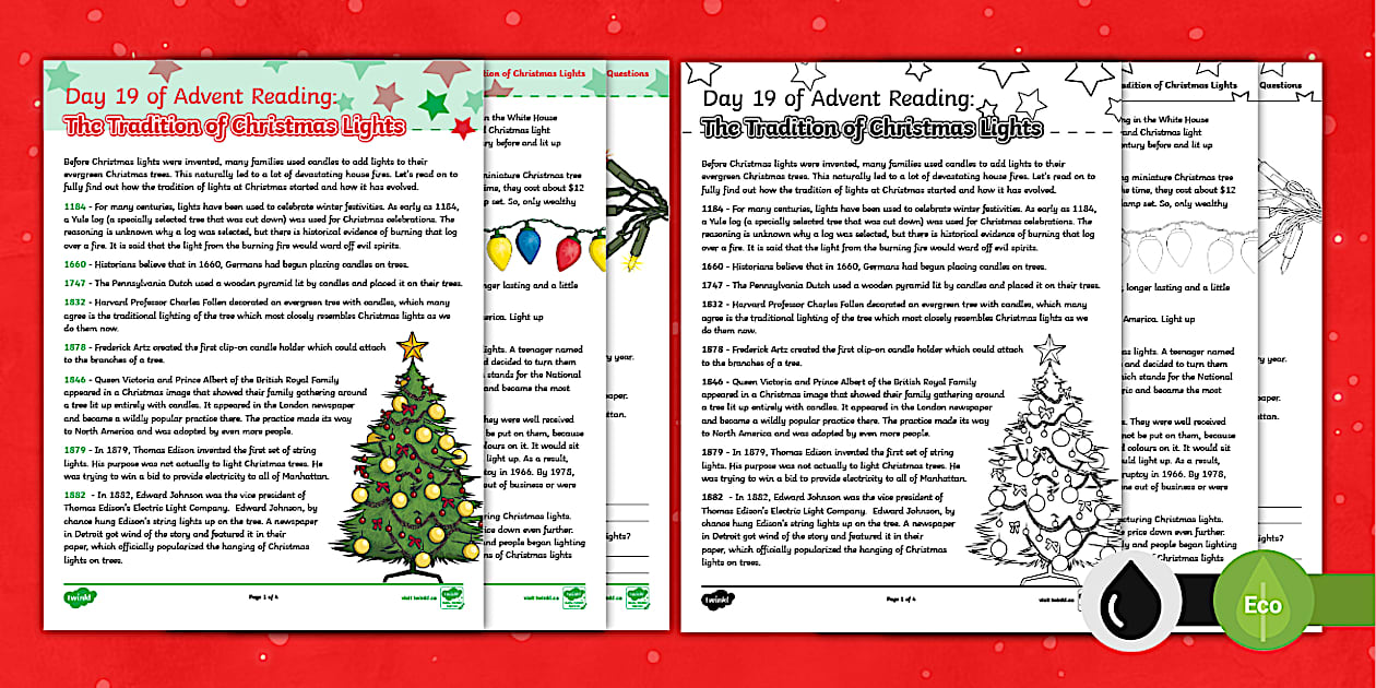 Day 19 of Advent Reading: The Tradition of Christmas Lights