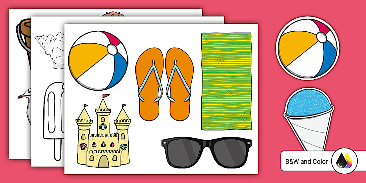 Beach Cutouts for PreK Dramatic Play Activities | Twinkl USA
