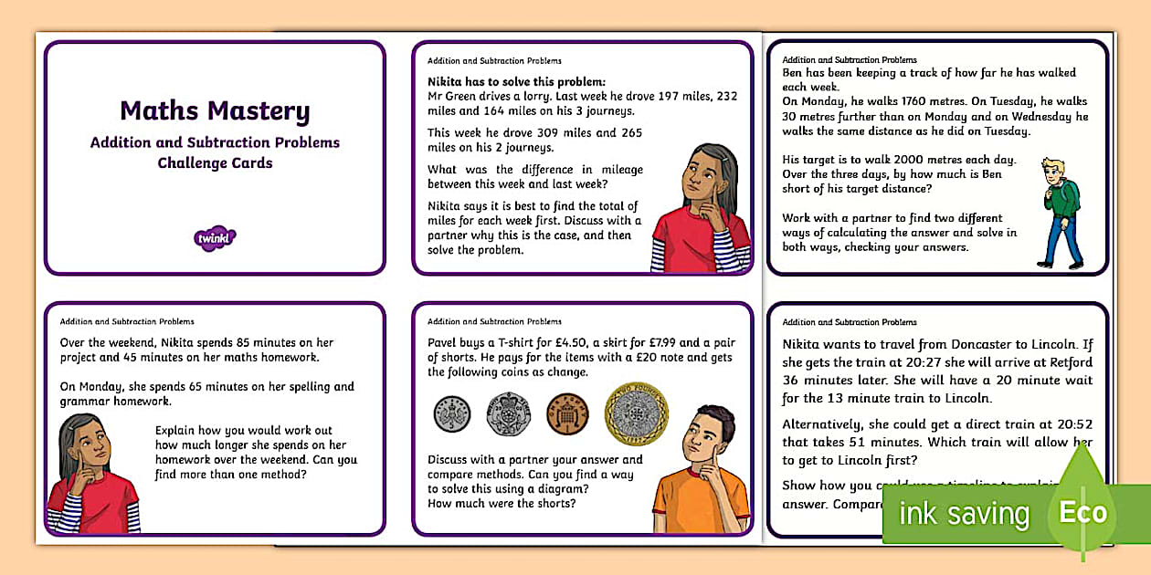 Year 6 Calculation Addition and Subtraction Problems Maths Mastery ...