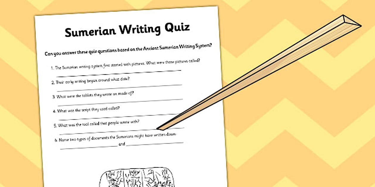 Ancient Sumer Writing Quick Quiz (teacher made) - Twinkl