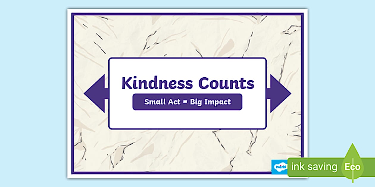 Kindness Counts Poster - Twinkl