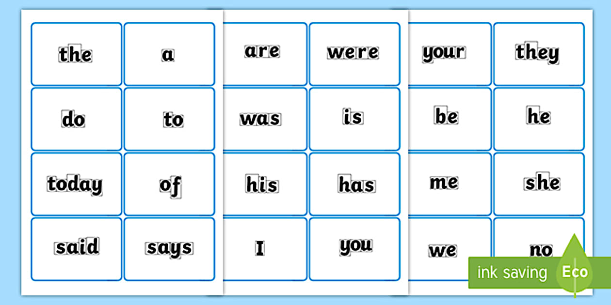 Year 1 Common Exception Words Phoneme Flash Cards - Twinkl