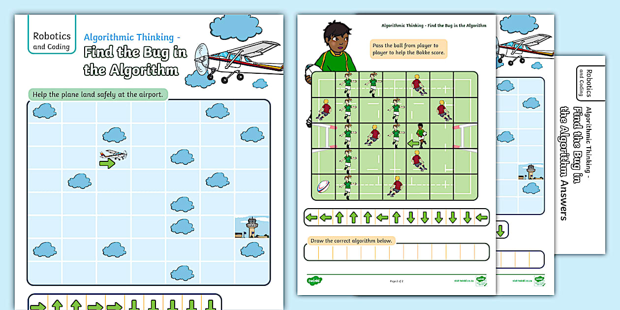 Robotics and Coding - Debug the Algorithms - Twinkl