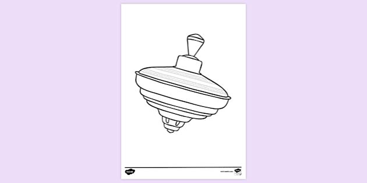 Spinning Top Colouring Sheet | Colouring Sheets - Twinkl