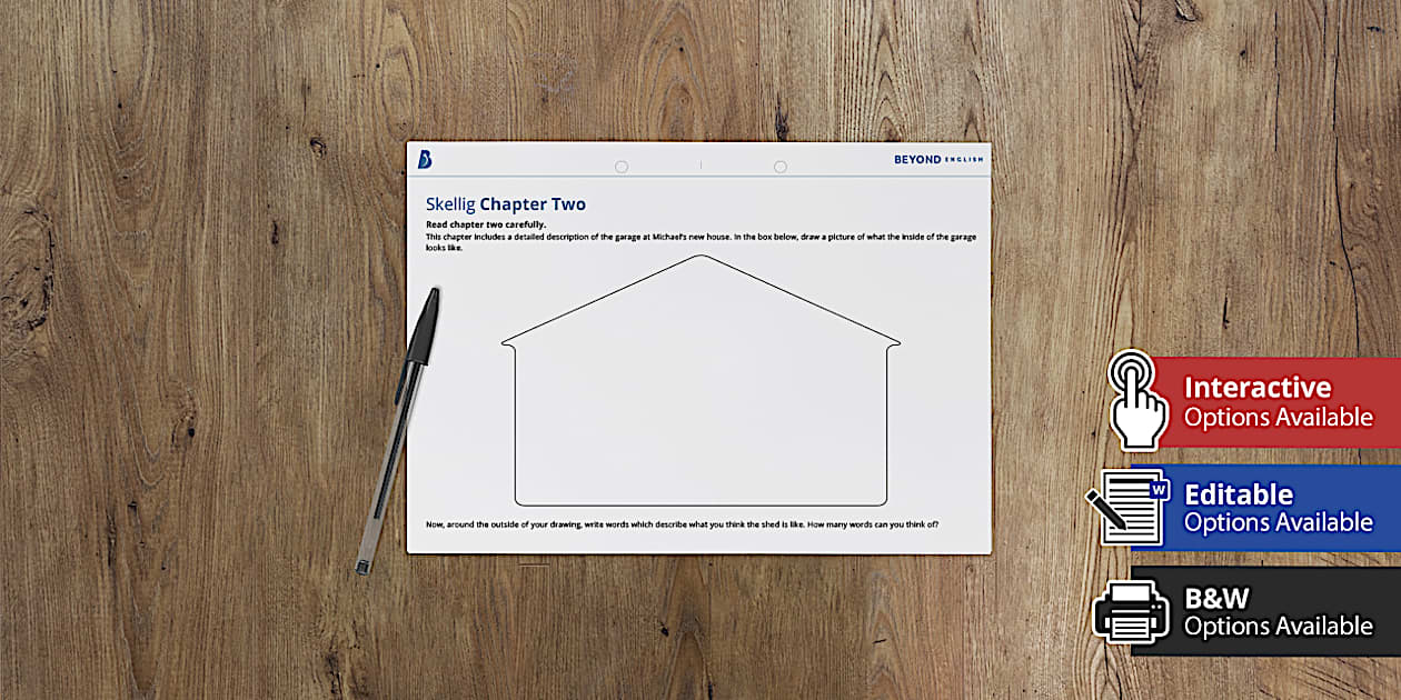 Skellig Chapter 2 Text Analysis Worksheet - Twinkl