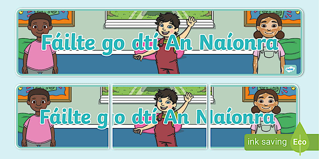 Gaeilge Welcome to Preschool Banner