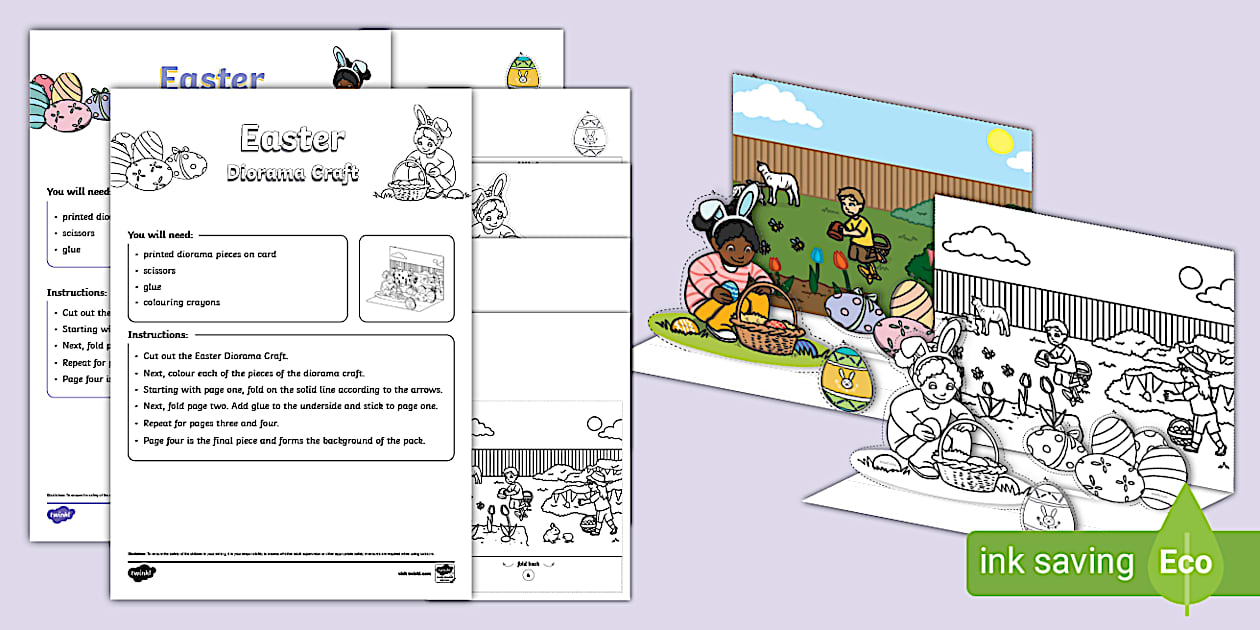 Easter Diorama Craft (teacher made) - Twinkl