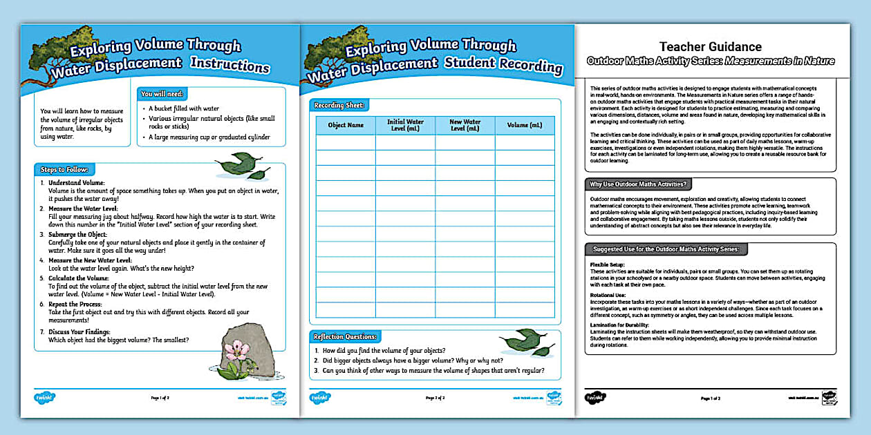 Outdoor Maths: Exploring Volume Through Water Displacement