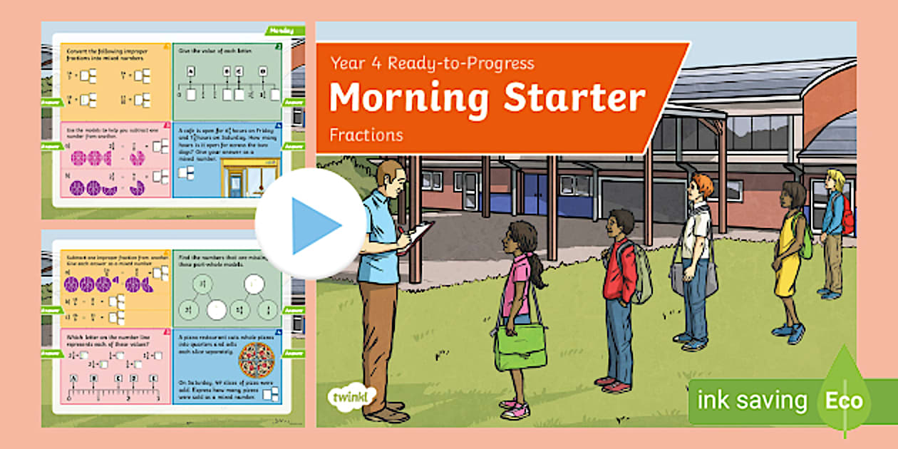 👉 Year 4 Maths Ready-to-Progress Morning Starter: Fractions