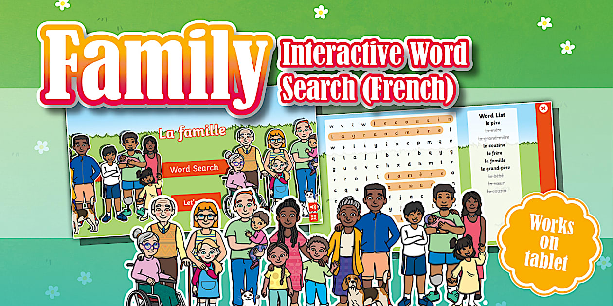 Family Interactive Word Search (French)