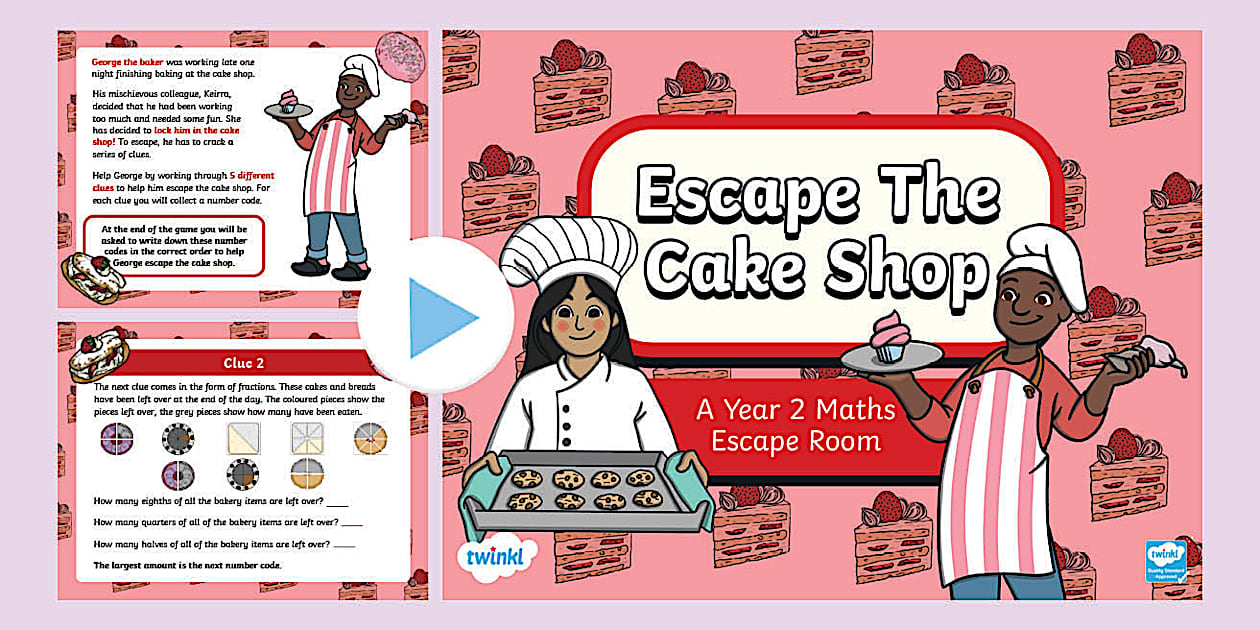 Escape The Cake Shop Year 2 Maths Escape Room | Twinkl
