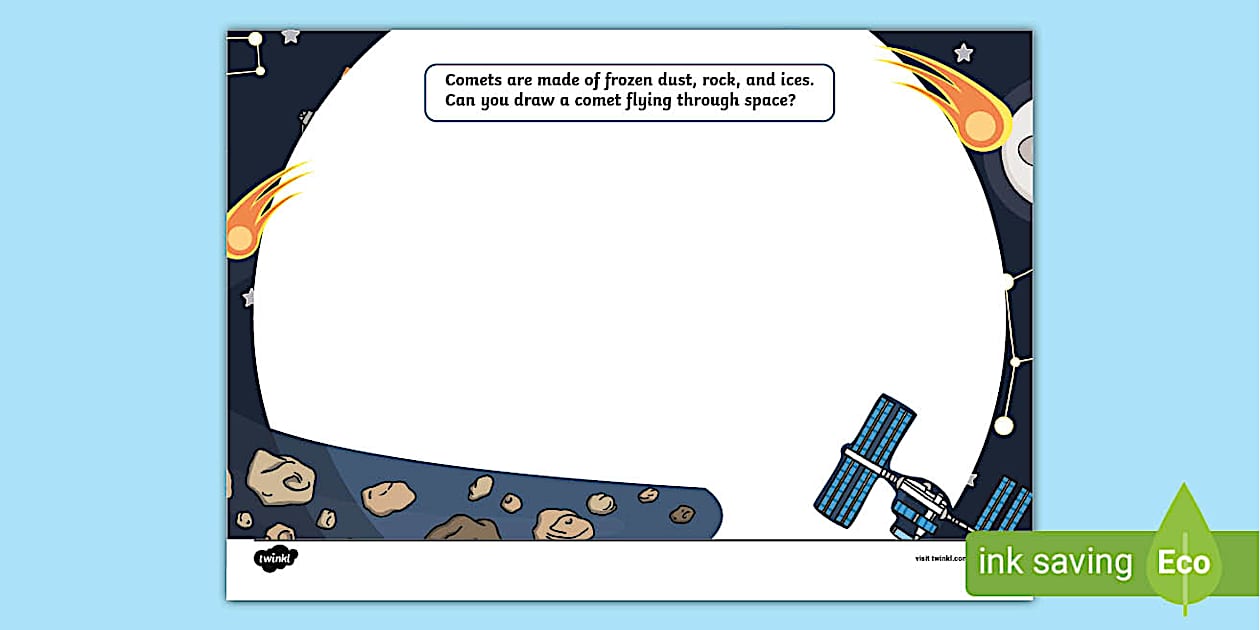 Creative Comet Drawing Prompt Worksheet | Twinkl | KS1