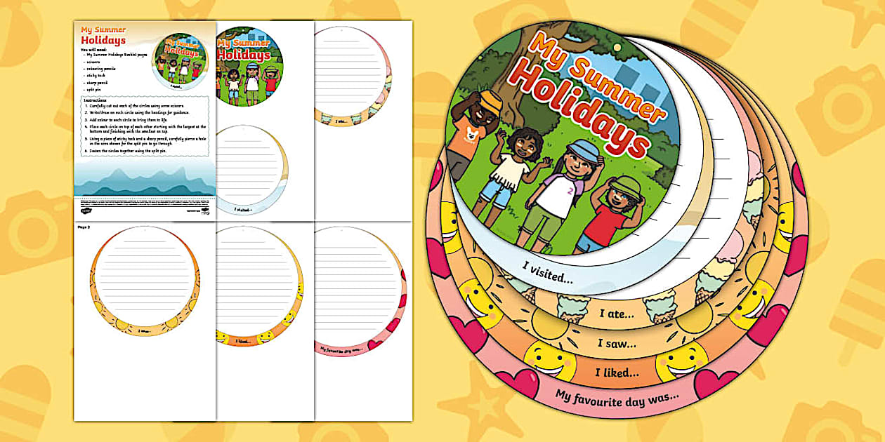 My Summer Holidays Circles Booklet (teacher made) - Twinkl
