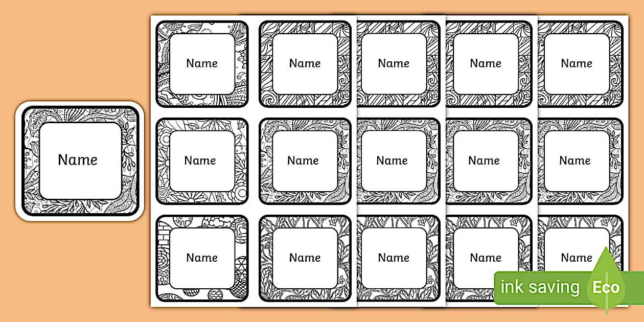Editable Mindfulness Colouring Peg Labels - Twinkl