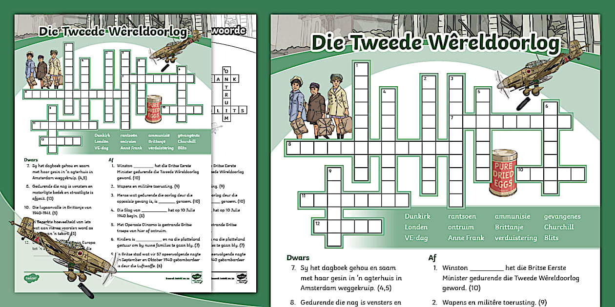 Tweede Wêreldoorlog Blokkiesraaisel