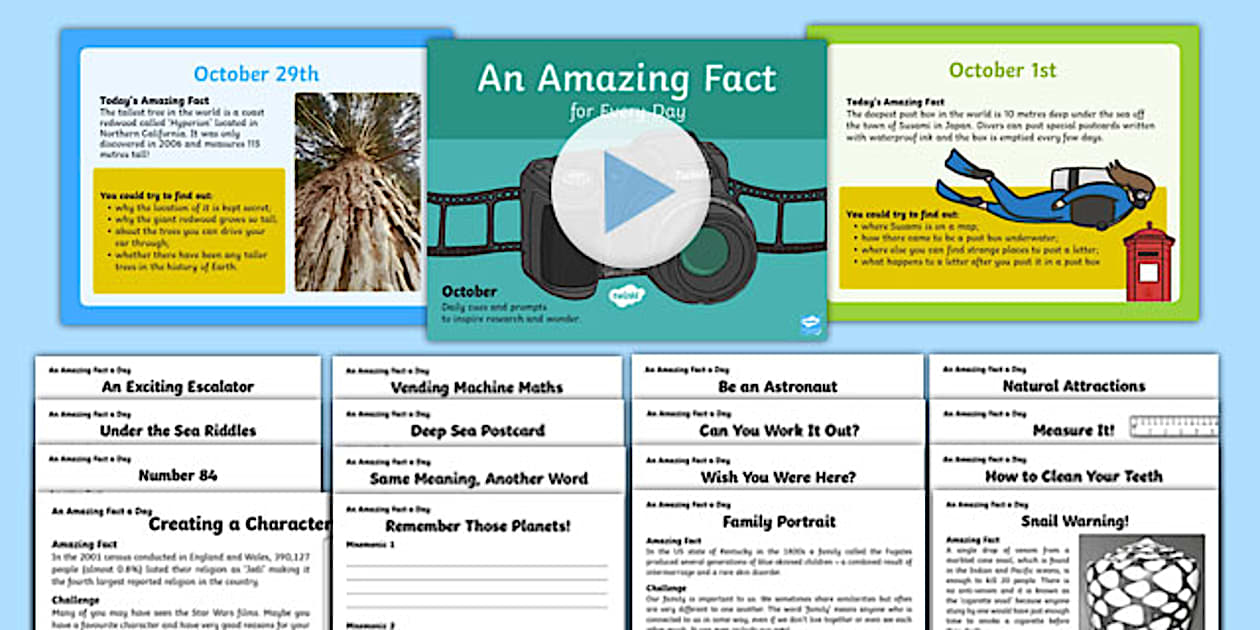 Amazing Facts Book PDF Resource Pack - Daily Facts - Twinkl