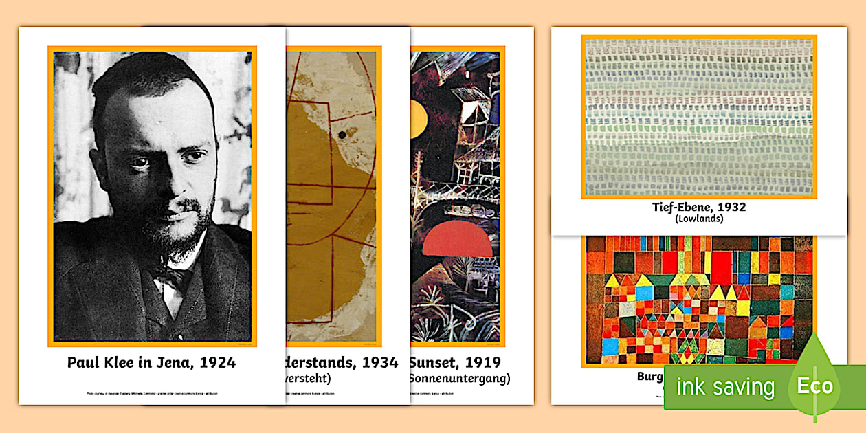 Paul Klee Photo Pack English/German (teacher made) - Twinkl