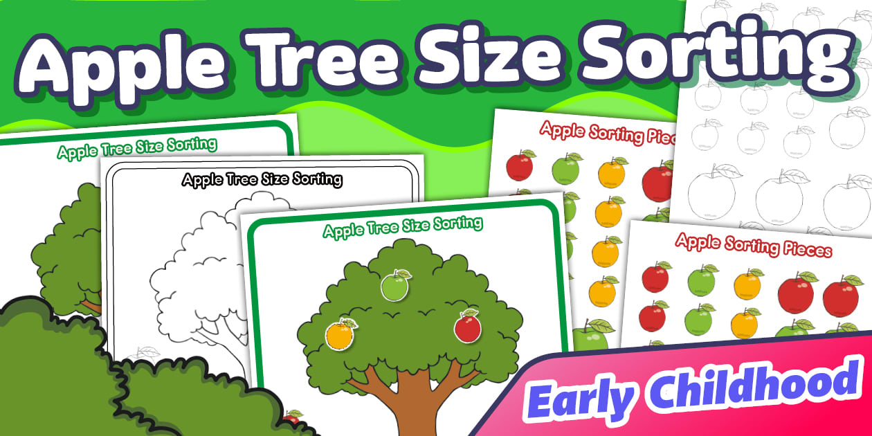 Apple Tree Sorting Worksheet | Fine Motor Skills | Twinkl
