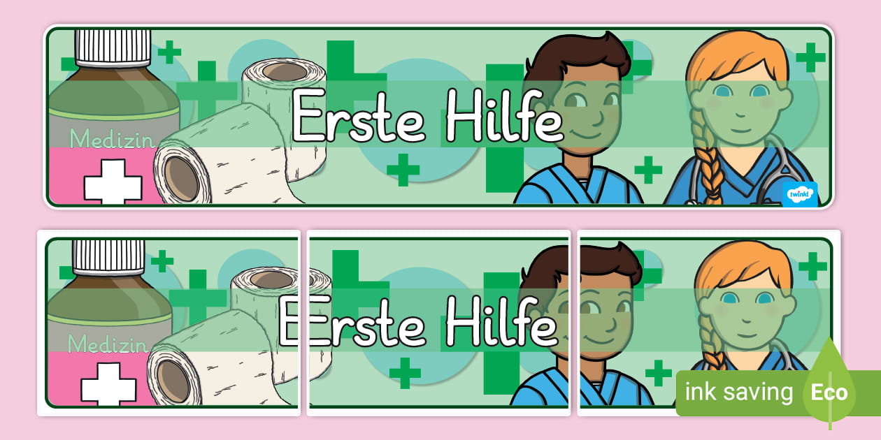 Erste Hilfe - Banner (teacher made) - Twinkl