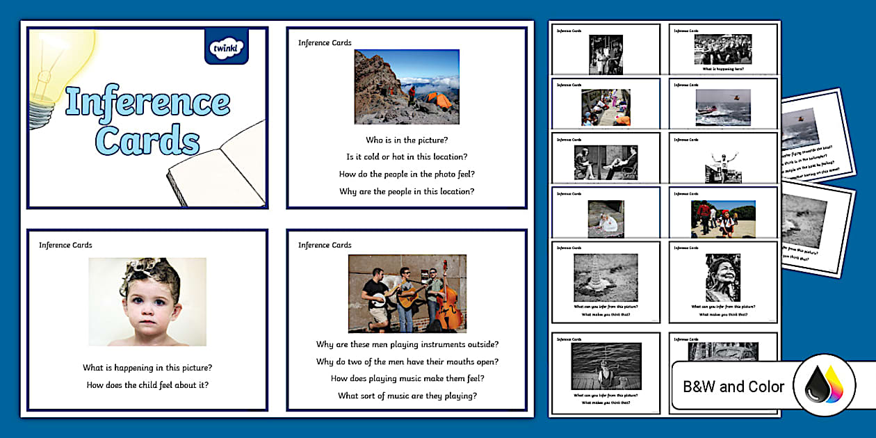 Inference Task Cards for 6th-8th Grade (teacher made)