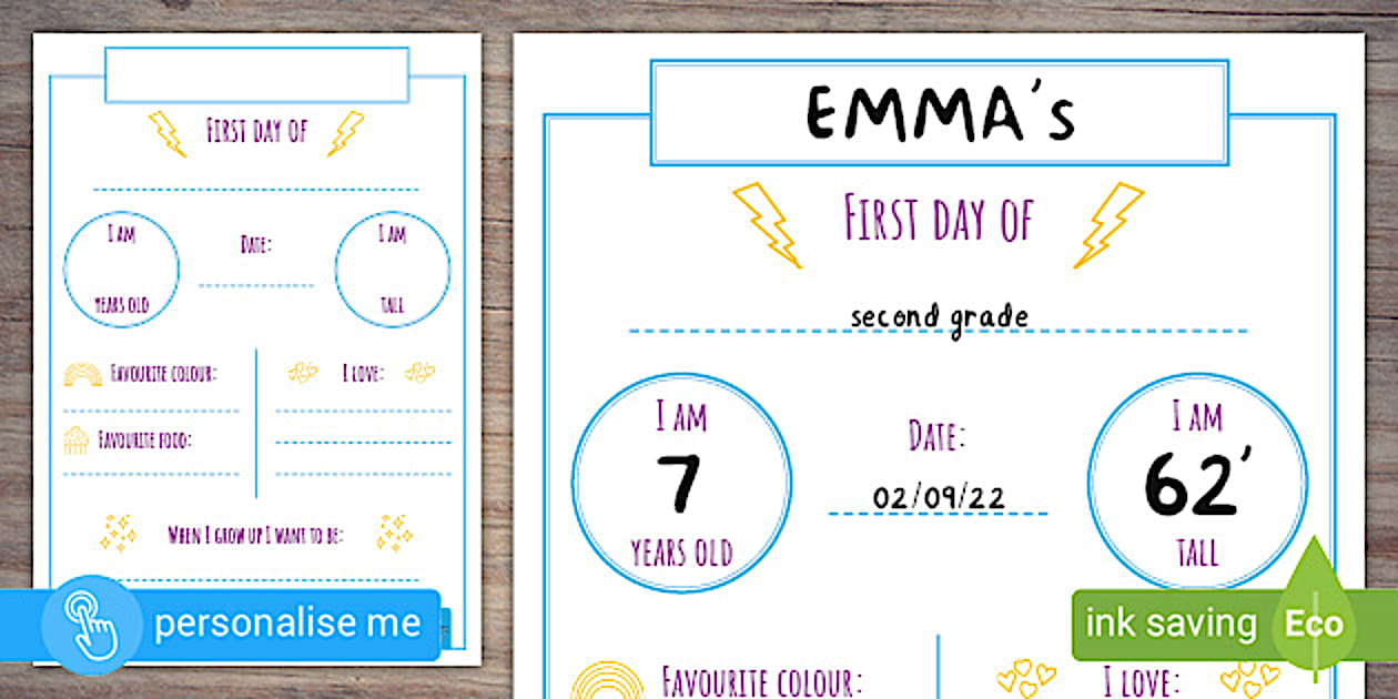 First Day of School Photo Prop & Editable... | Twinkl Party